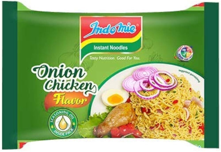Indomie Chicken Onion Flavour Noodles, 70g. Pack of 40 in Box. (Free ...