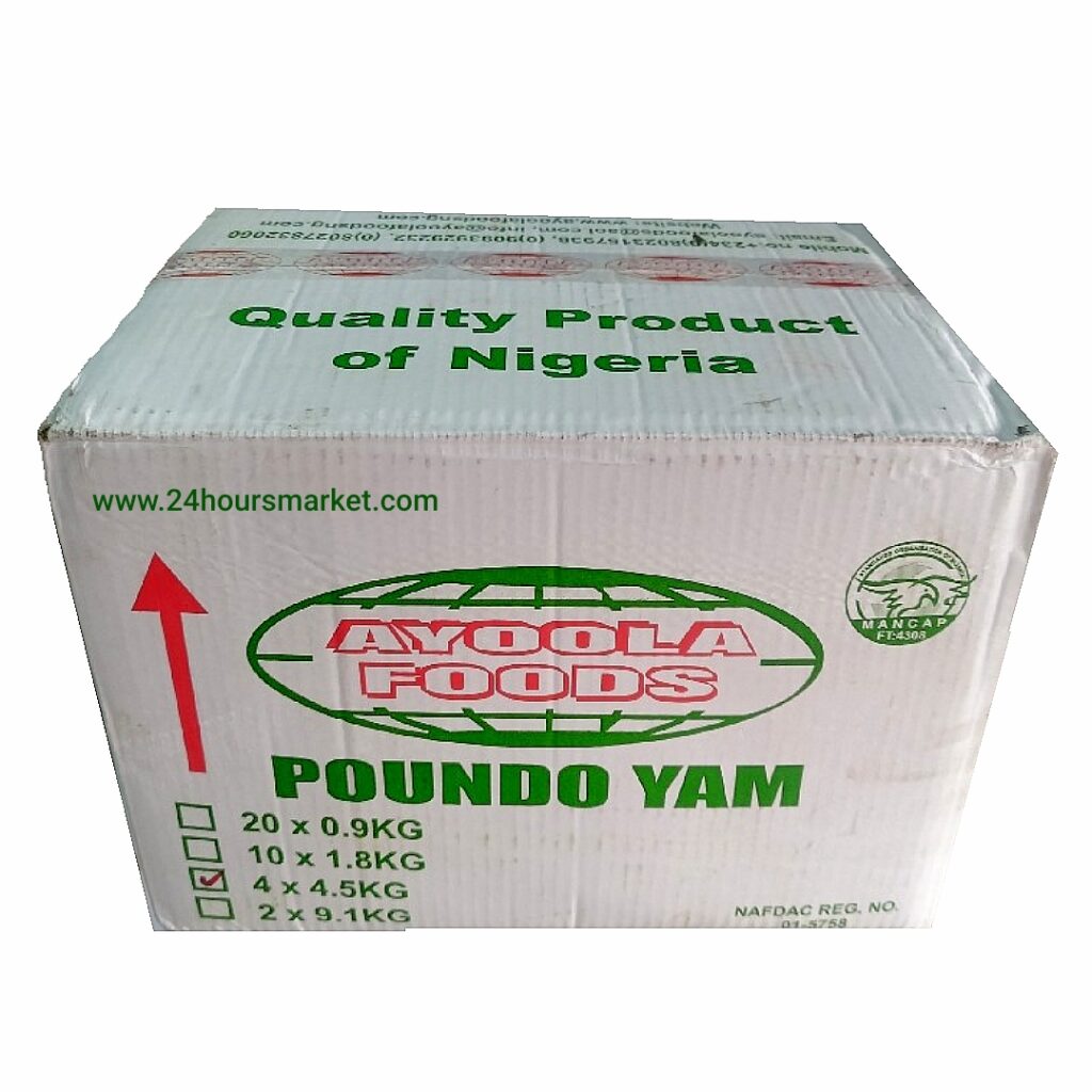 AYOOLA Poundo Yam Flour 4.5kg x 4 – Amaka Foods Limited